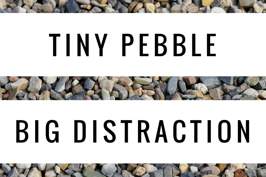 Tiny Pebble, Big Distraction